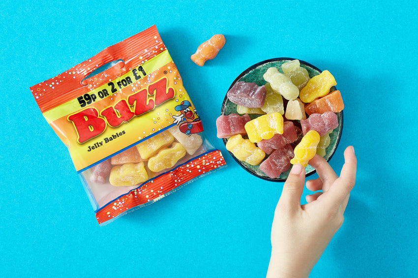 Buzz Sweets Peach Rings | 10 Bags | Best Deals UK Free Delivery