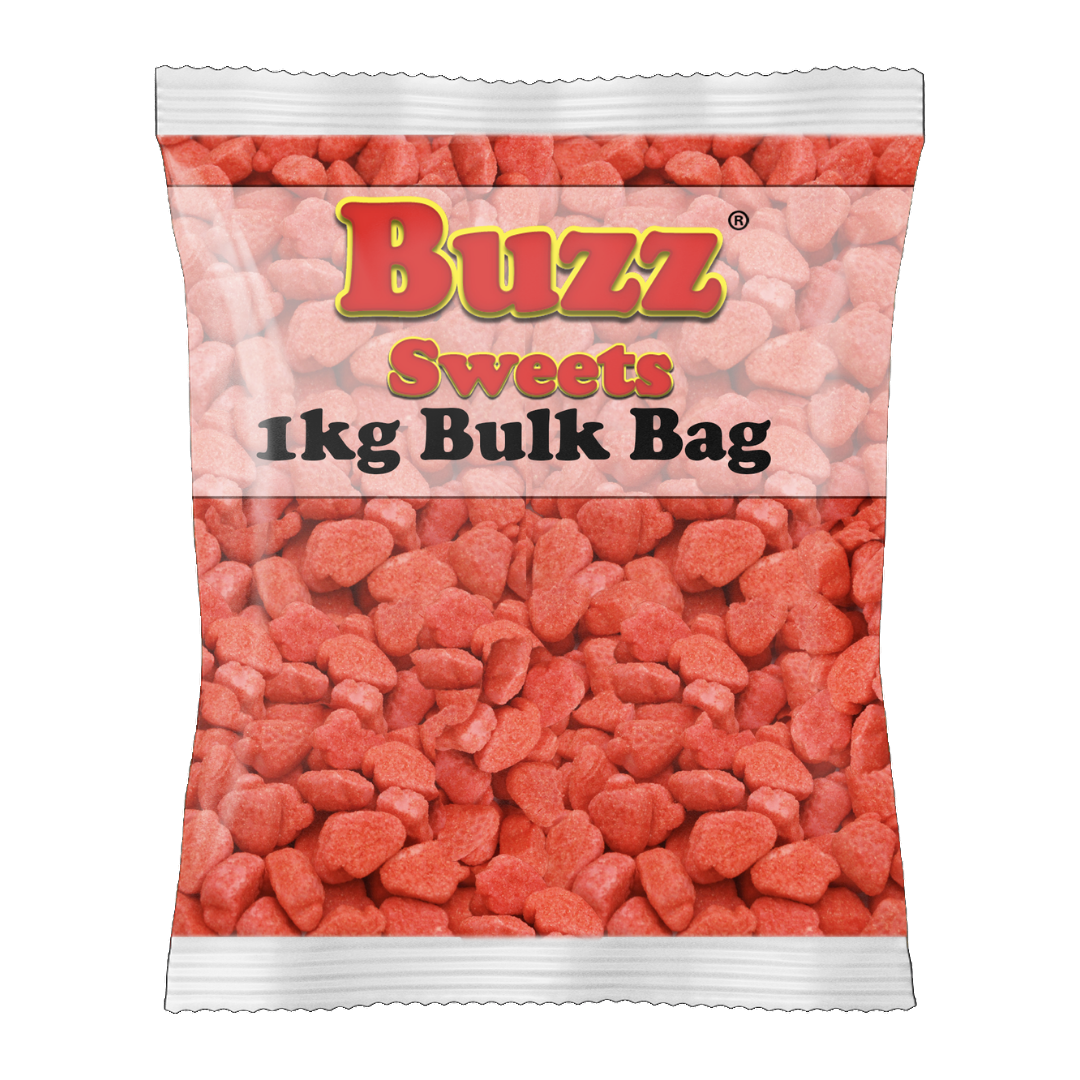 Bulk 1kg Bags of Strawberries - Buzz Sweets UK