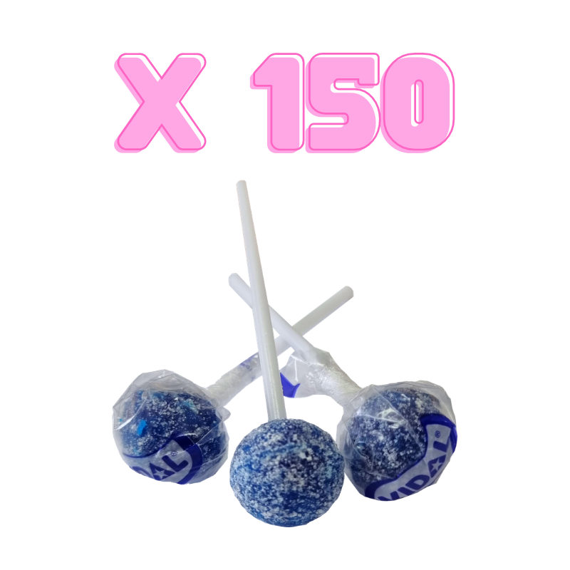 Buzz Sweets Sour Blue Raspberry Lollies :150Pcs| UK Fast Free Shipping