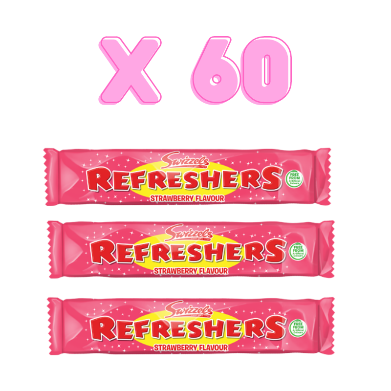 Swizzels Strawberry Refresher Bars - Bulk Tray Next - Day Delivery ...